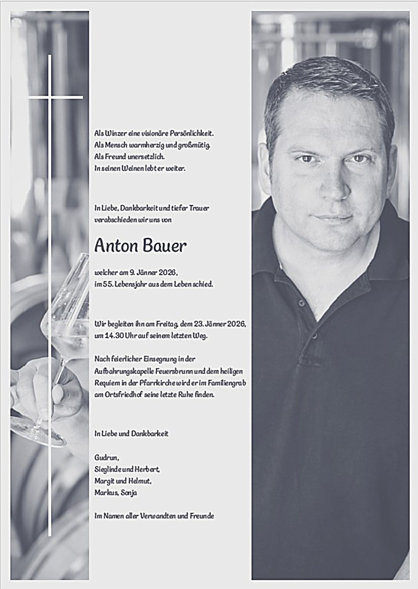 Bauer Anton – Bestattung Kominek